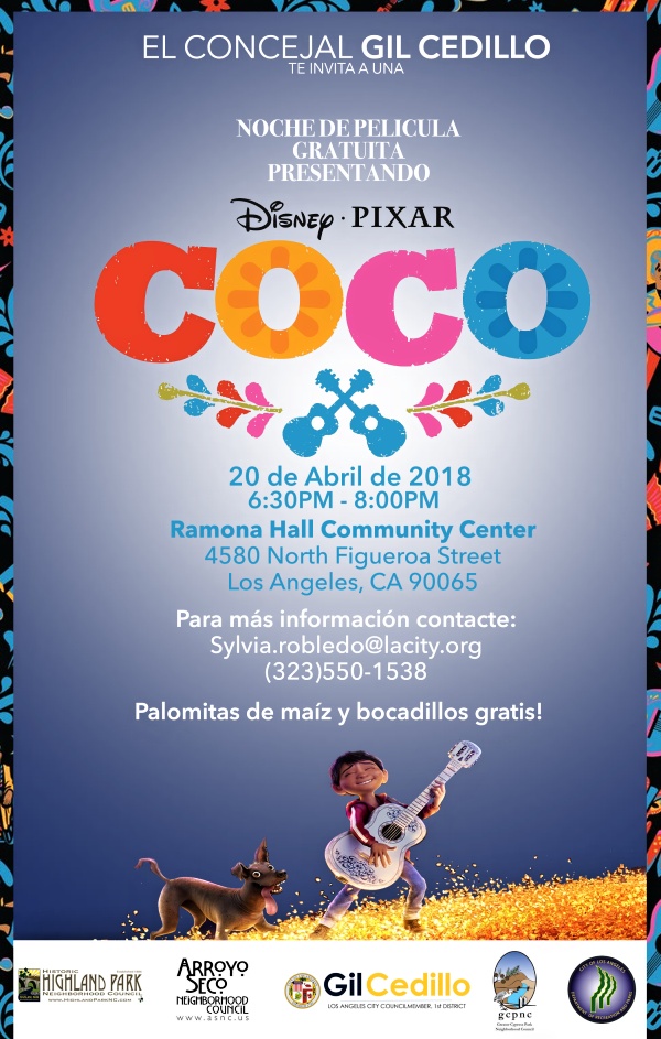 Enjoy a free screening of Disney Pixar’s Coco – EmpowerLA